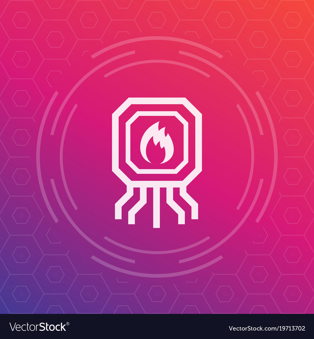 Heating system icon Royalty Free Vector Image - VectorStock