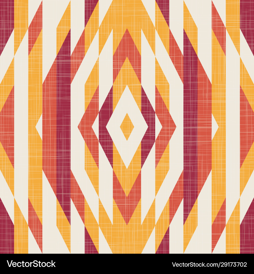 Kilim geo seamless pattern in terra cotta colors Vector Image