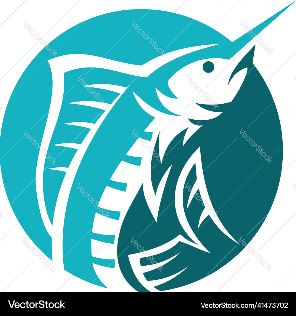 Marlin fish business icon brand identity Vector Image