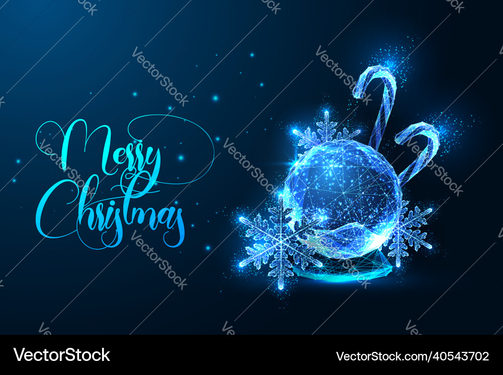 Merry christmas digital greeting card template Vector Image