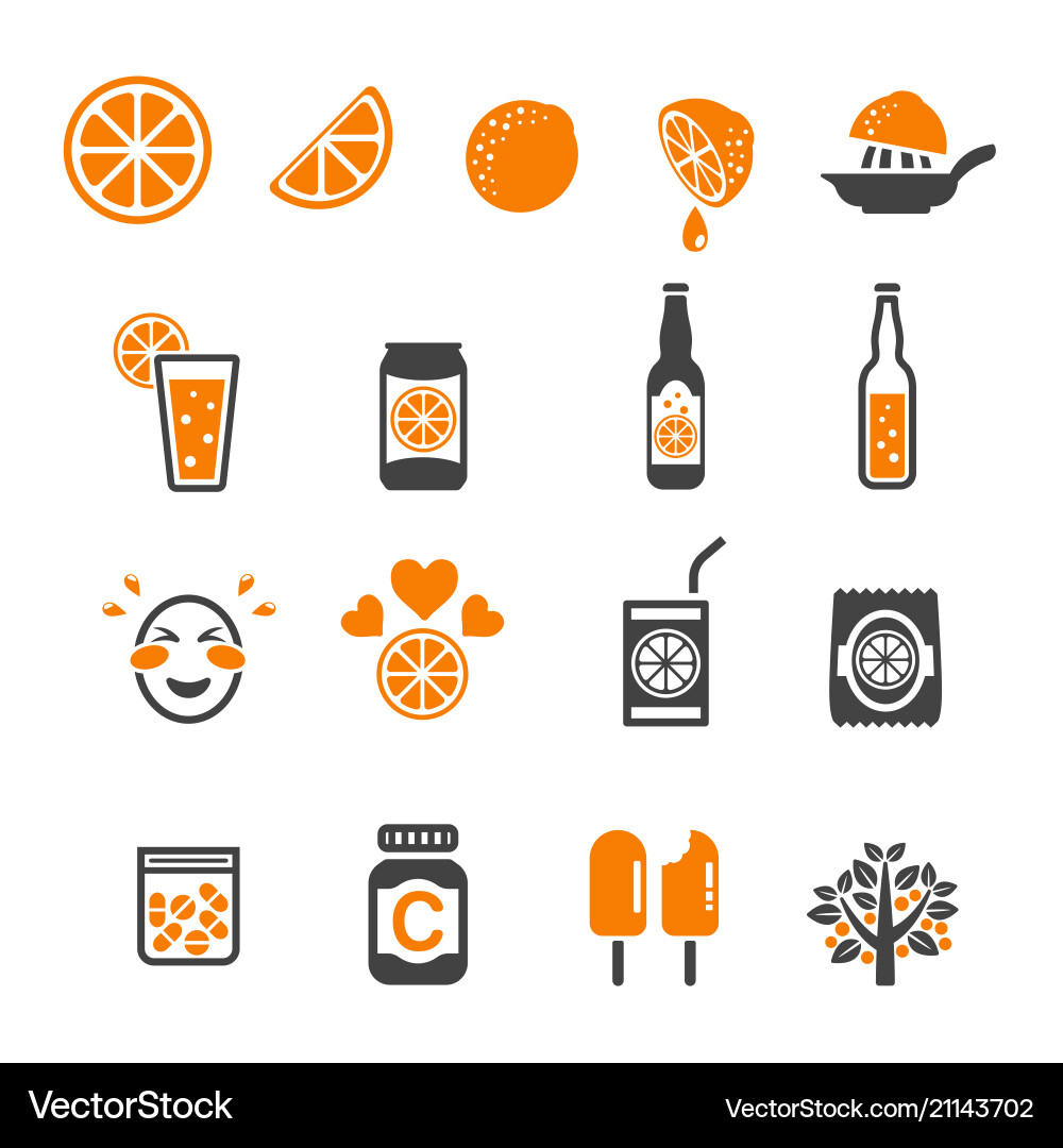 Orange icon Royalty Free Vector Image - VectorStock
