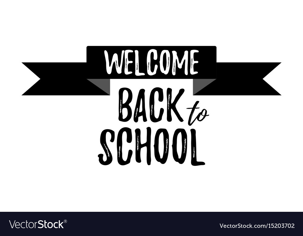 Welcome back to school typographic Royalty Free Vector Image Welcome back to school typographic Royalty Free Vector Image