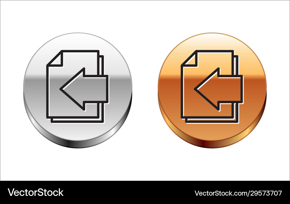 Black line next page arrow icon isolated on white Vector Image