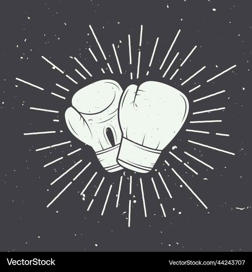 Boxing gloves in vintage style Royalty Free Vector Image