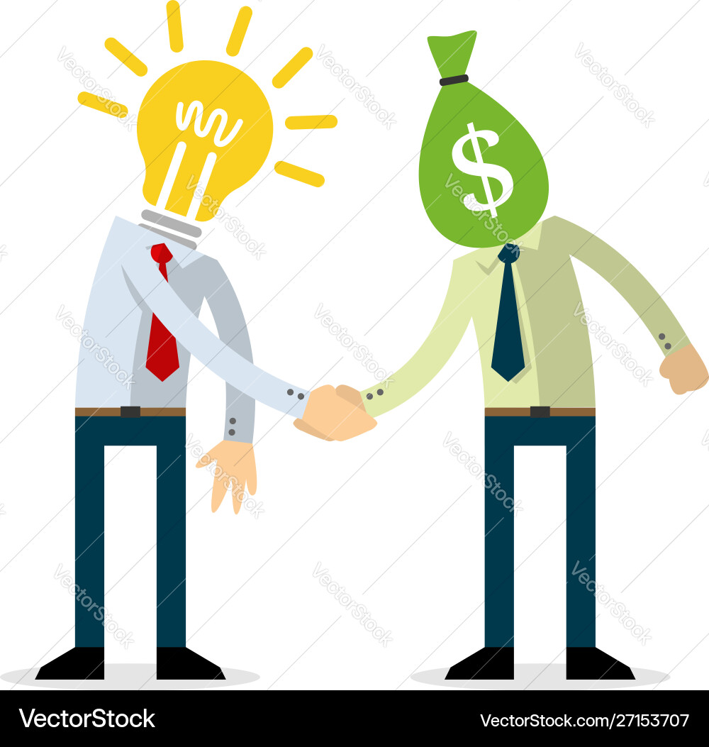 Businessman making a deal transaction Royalty Free Vector