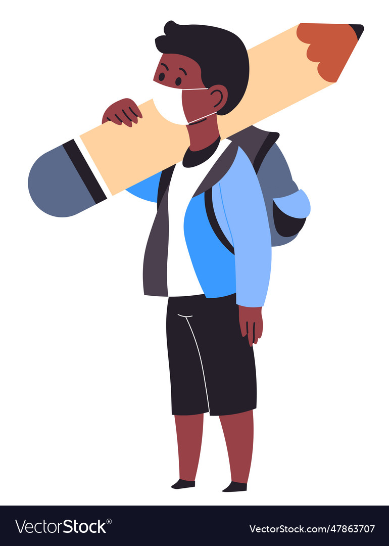 Education at reopening school during coronavirus Vector Image