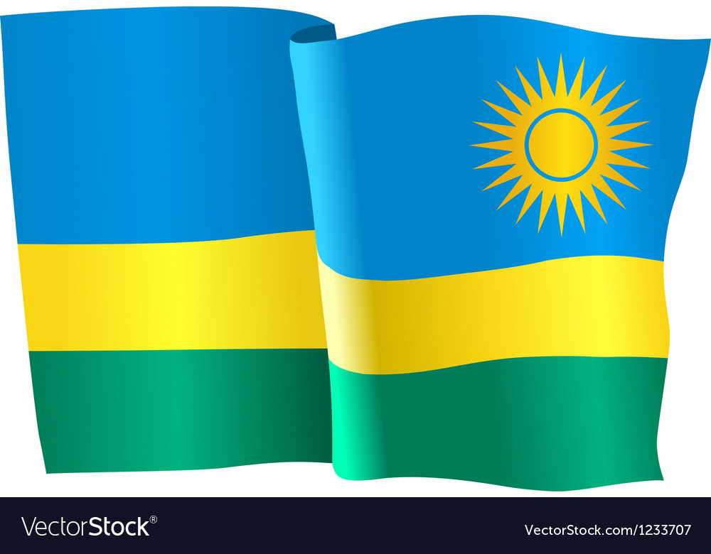 Flag of rwanda Royalty Free Vector Image - VectorStock