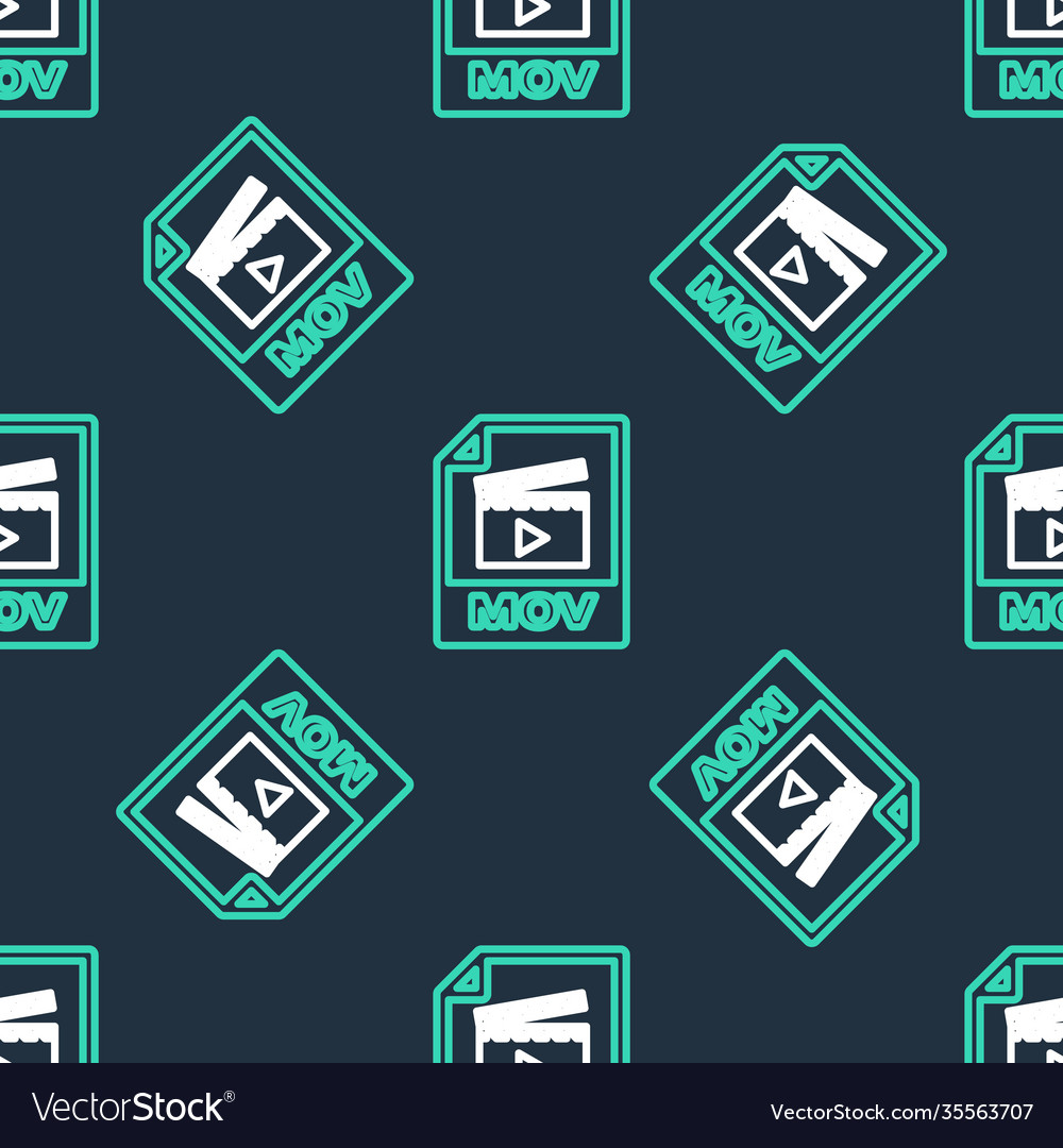 Line mov file document download mov button icon Vector Image Line mov file document download mov button icon Vector Image