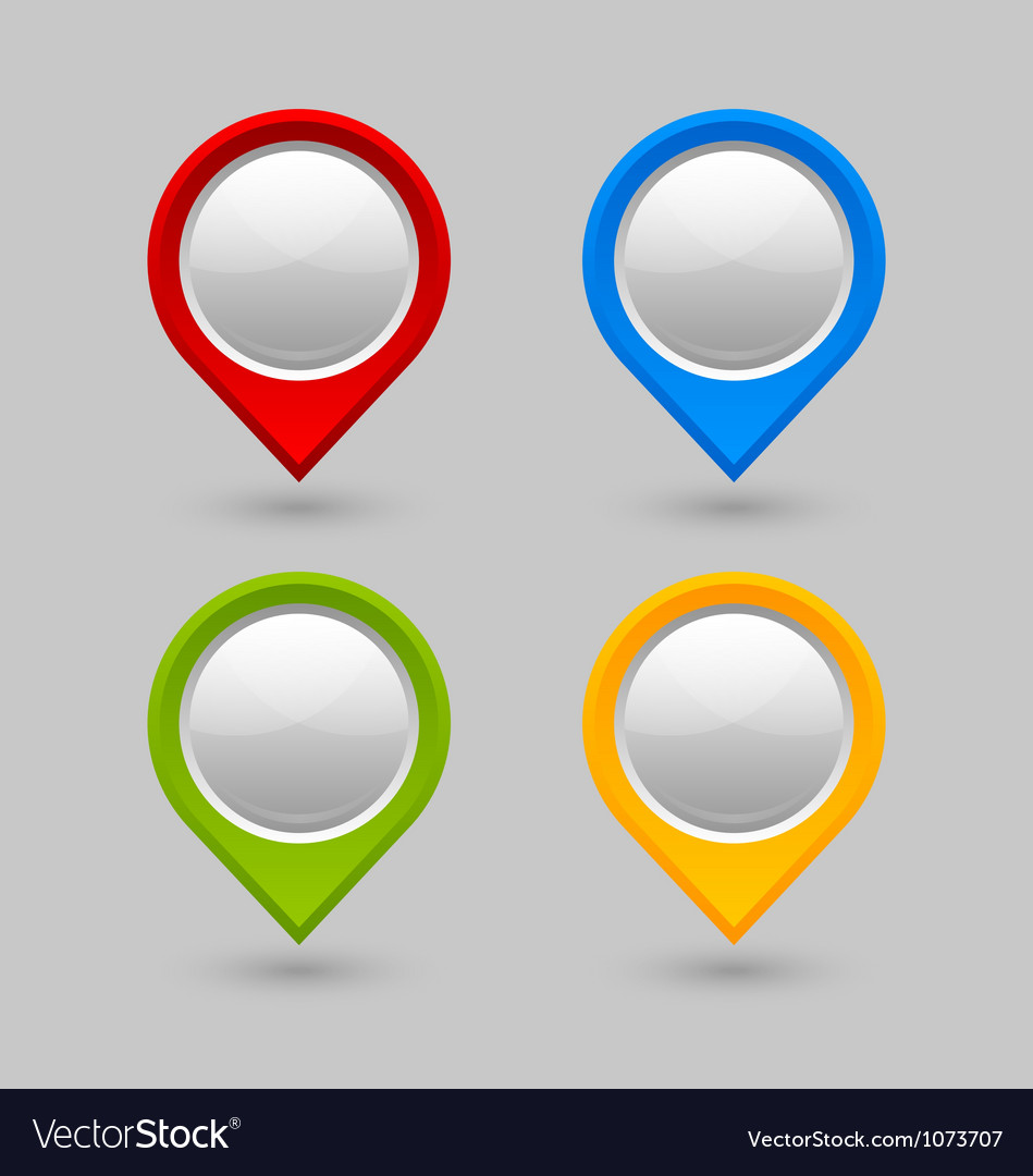 Map mark pointers Royalty Free Vector Image - VectorStock