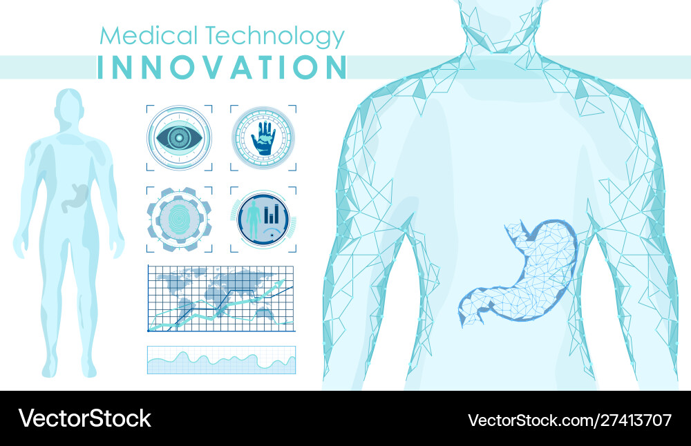 Medical technology innovation banner Royalty Free Vector