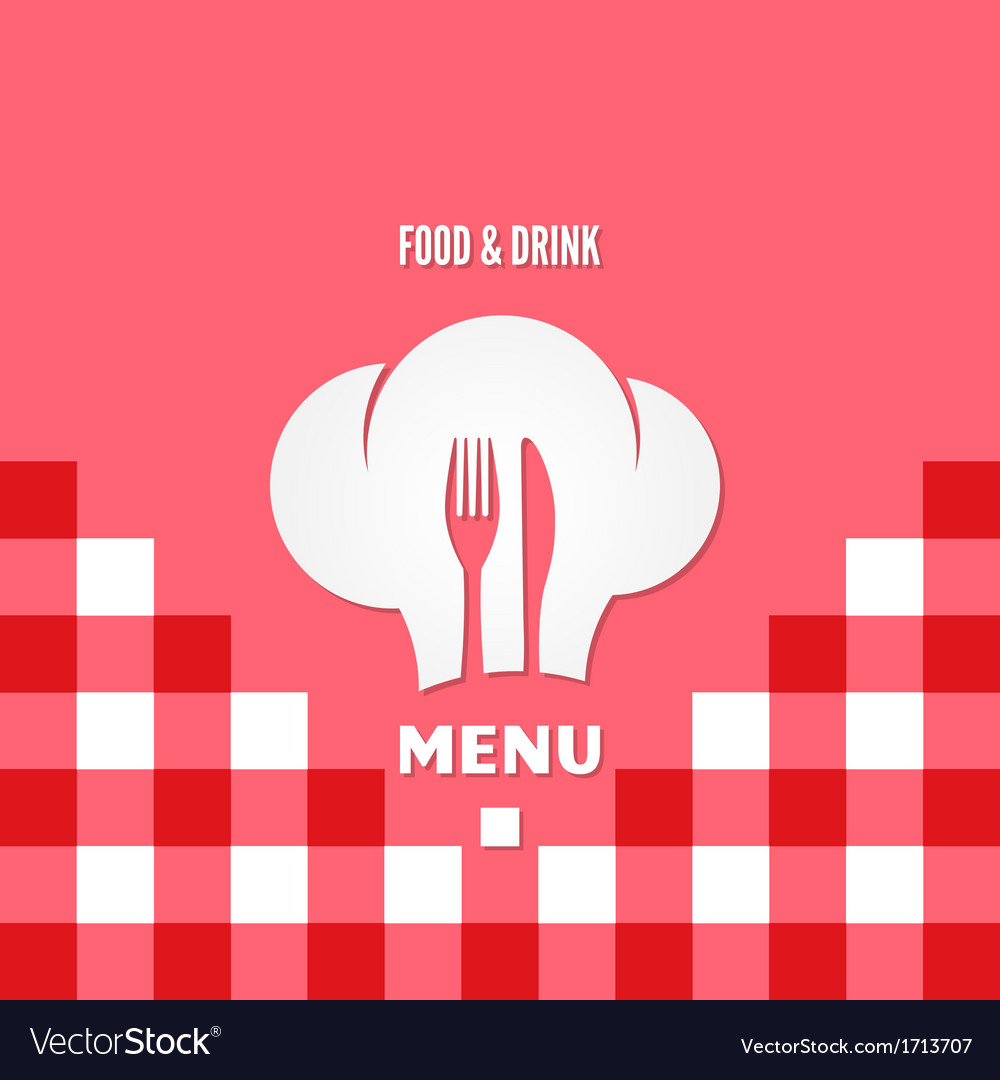 Menu chef design background Royalty Free Vector Image