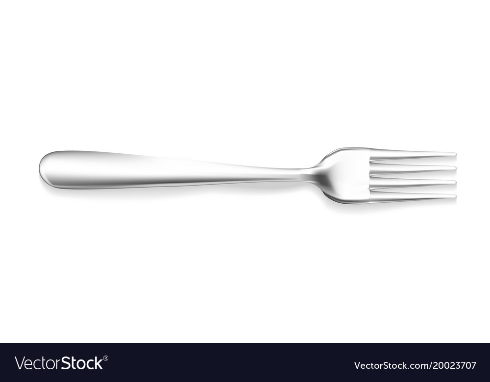 Realistic Fork Mockup Isolated Royalty Free Vector Image