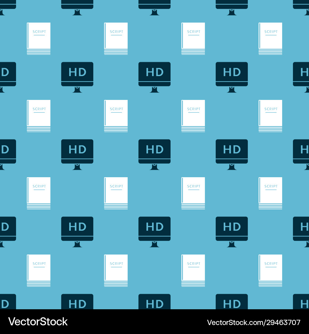 Set computer pc monitor with hd video technology Vector Image