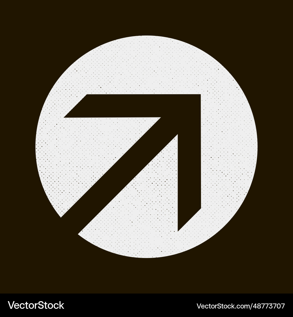 Sign of diagonal arrow up Royalty Free Vector Image