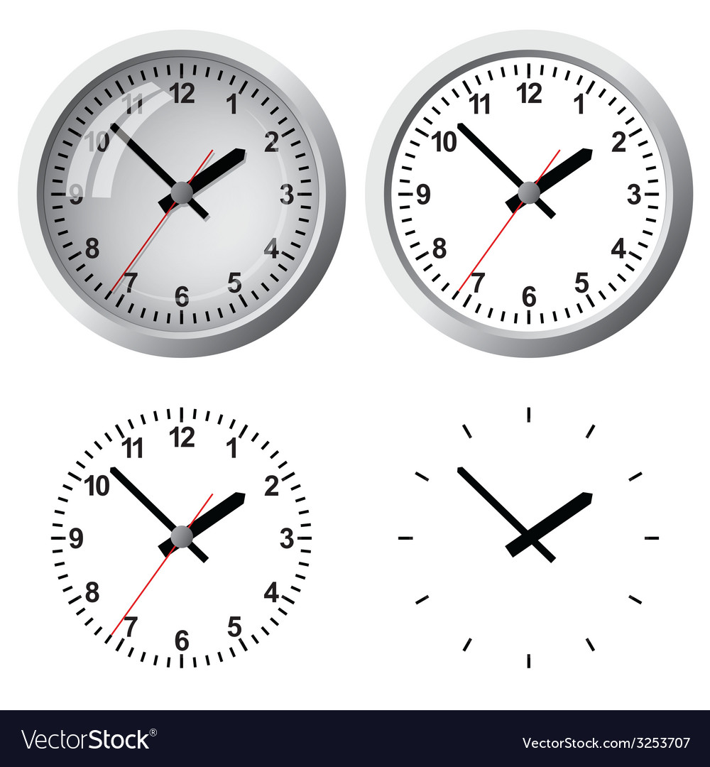 Wall mounted digital clock Royalty Free Vector Image