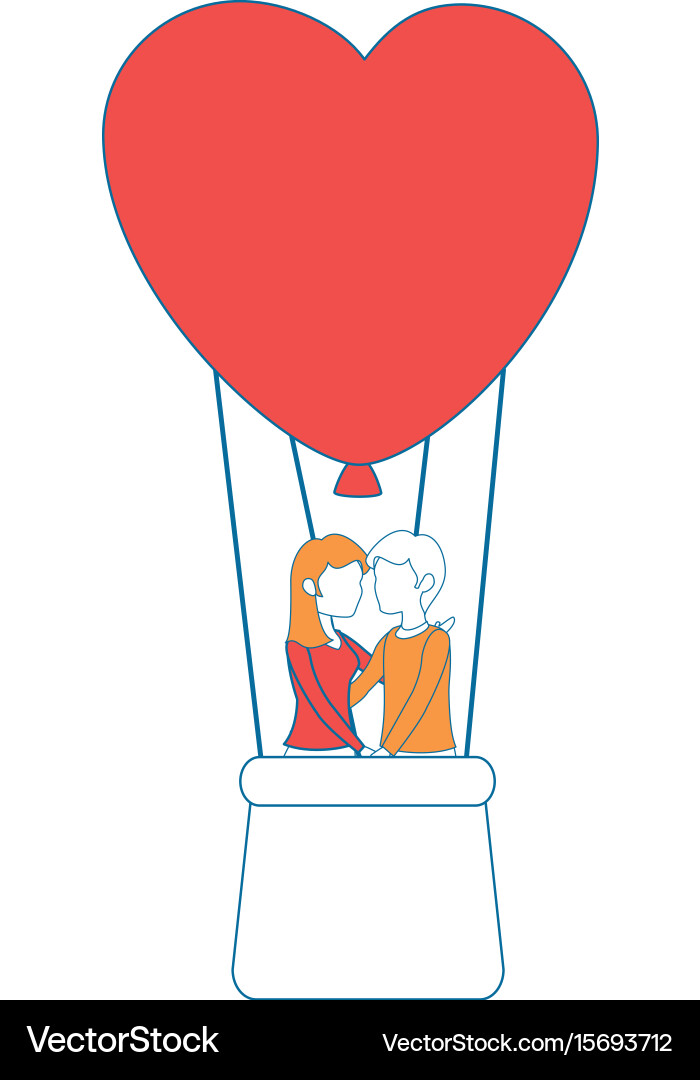 Beautiful and romantic couple Royalty Free Vector Image