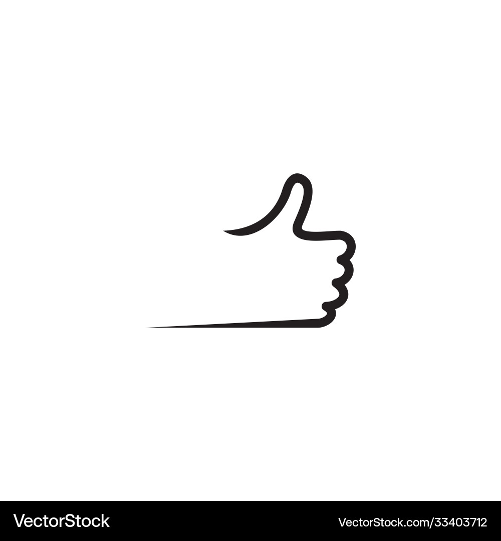 Good rate logo with hand thumb up design template Vector Image