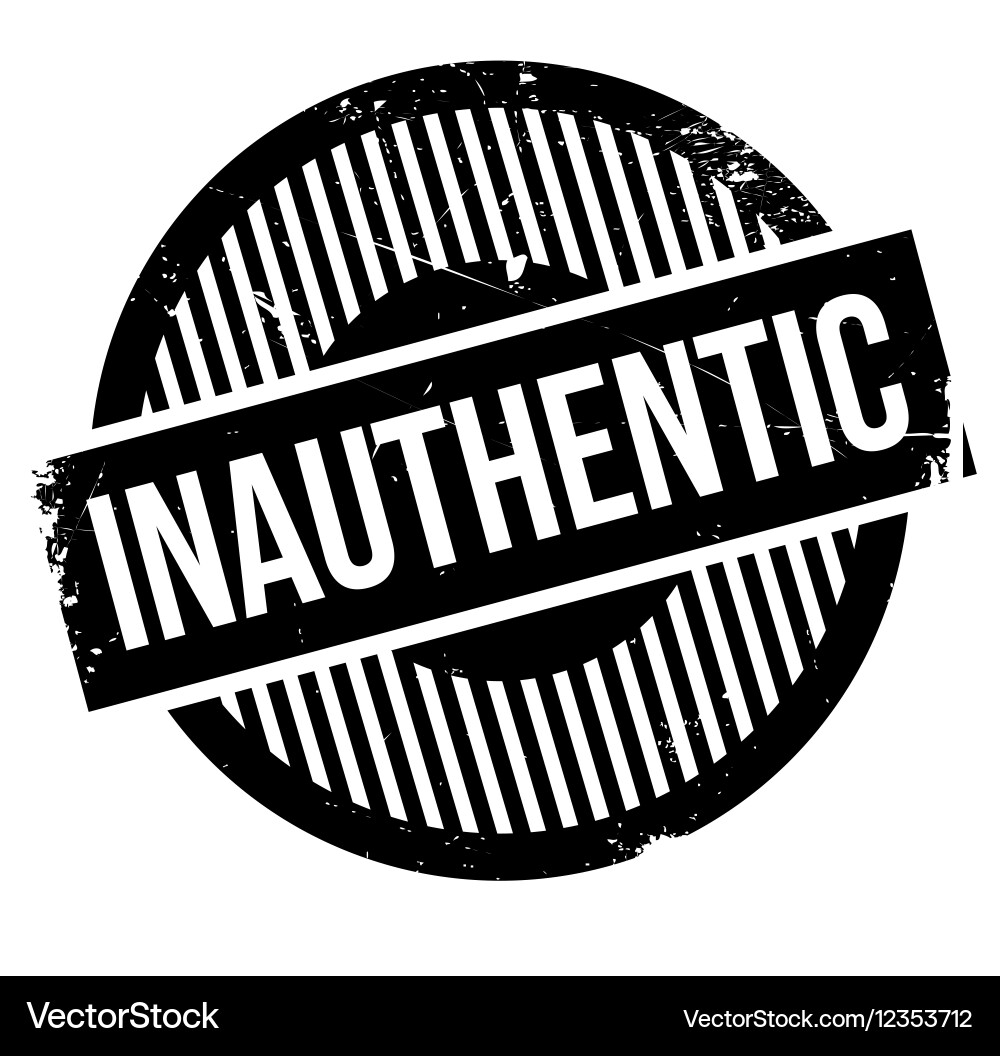 Inauthentic rubber stamp Royalty Free Vector Image