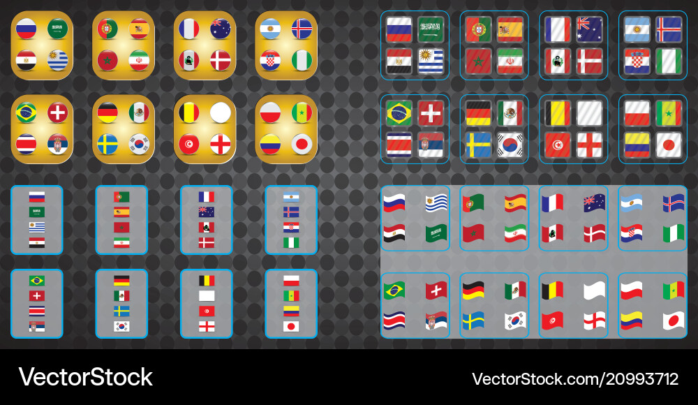 Information graph of the flags country Royalty Free Vector
