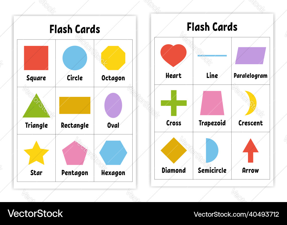 Learning shapes cutting practice for kids Vector Image