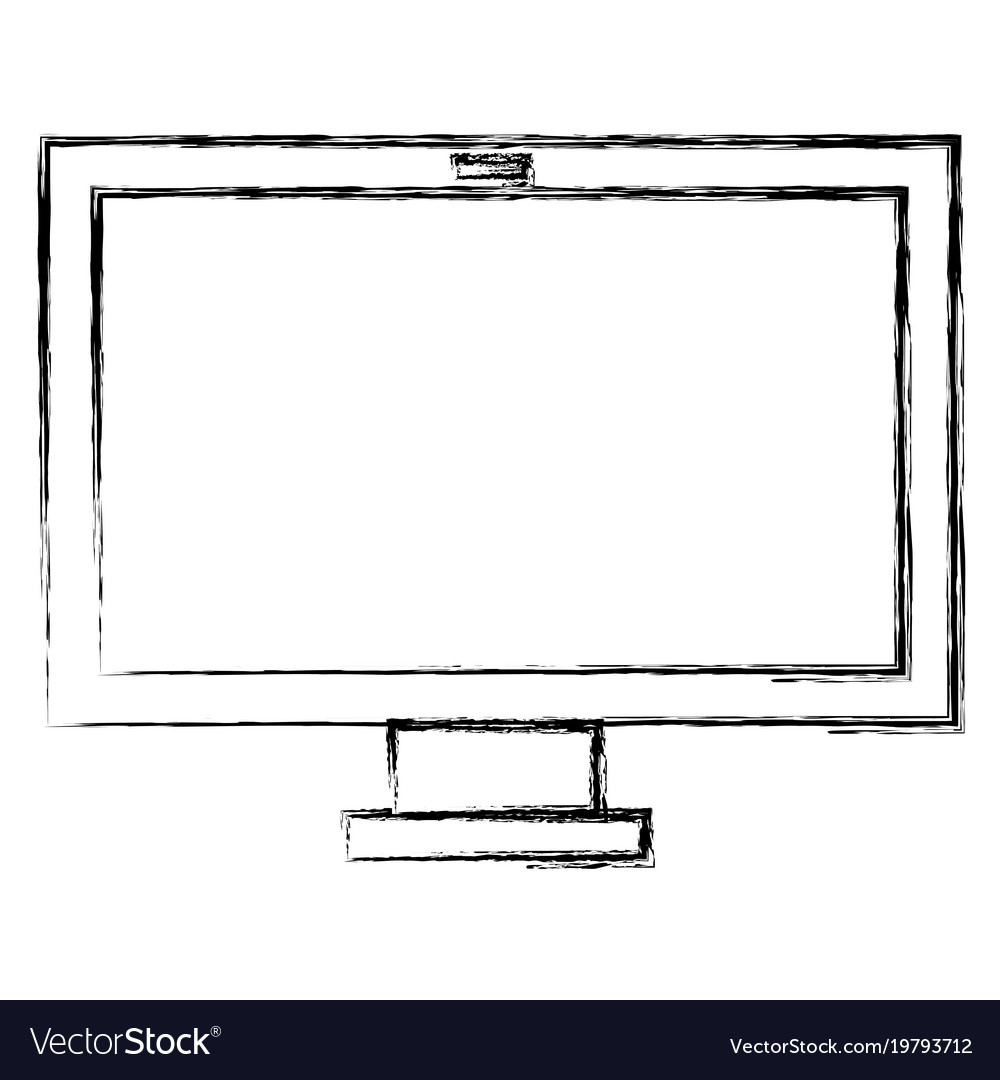 Monitor computer isolated icon Royalty Free Vector Image