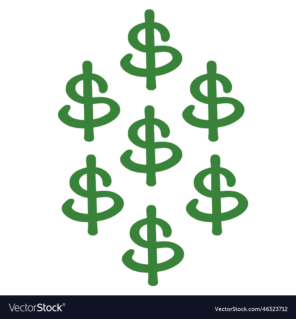 Seamless dollar pattern Royalty Free Vector Image