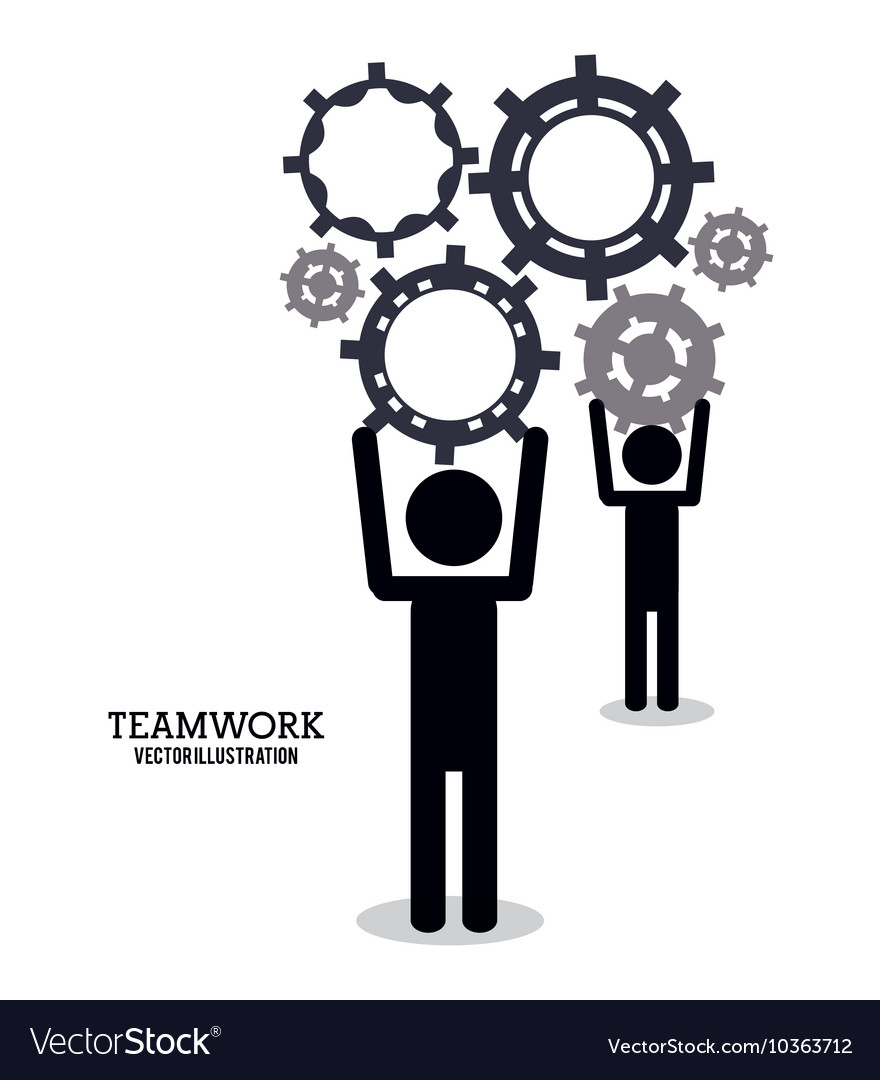 Teamwork support design Royalty Free Vector Image