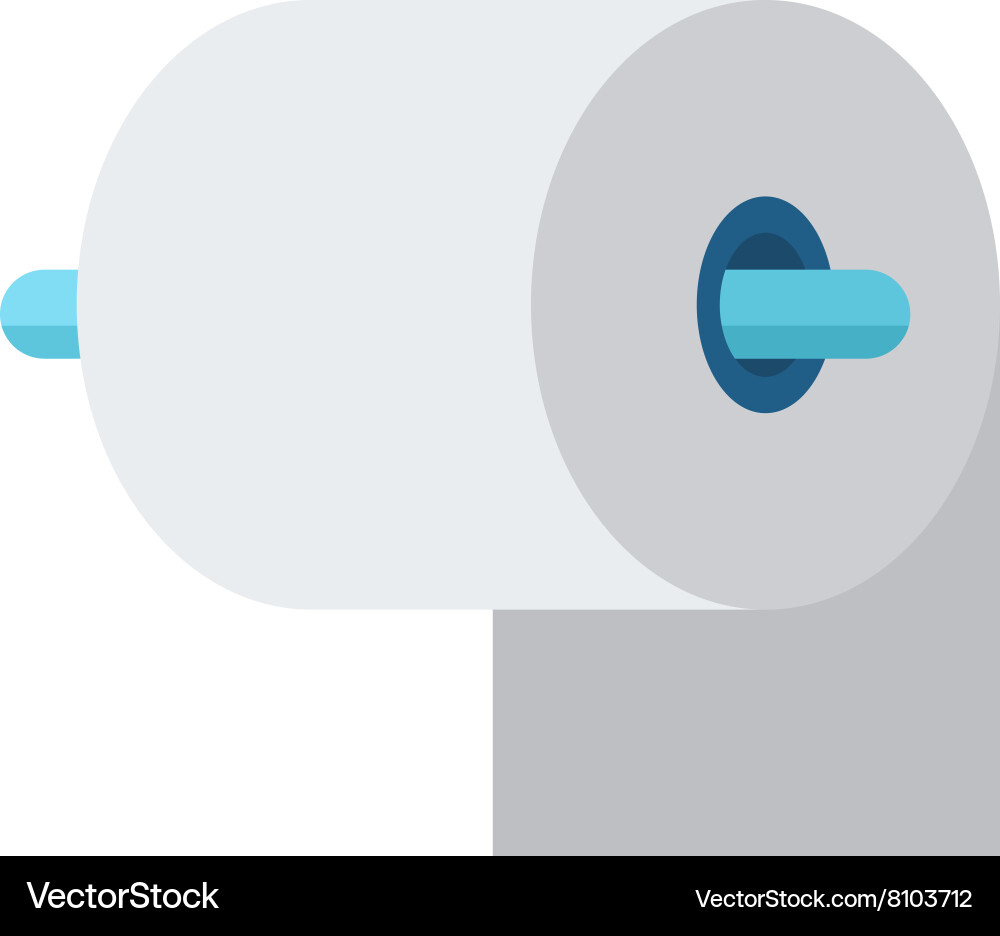 Toilet paper roll in bathroom Royalty Free Vector Image