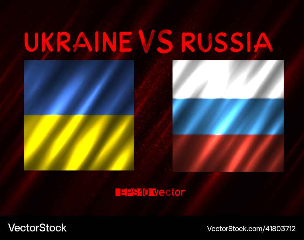 Ukraine vs russia conflict Royalty Free Vector Image