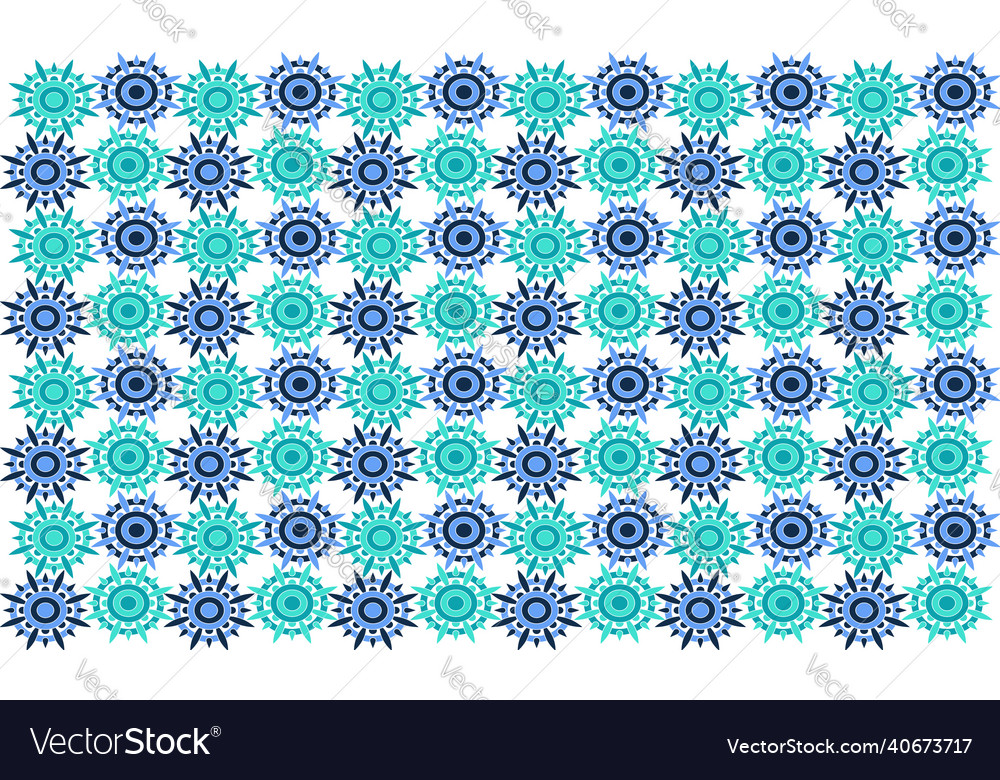 Blue flower pattern Royalty Free Vector Image - VectorStock