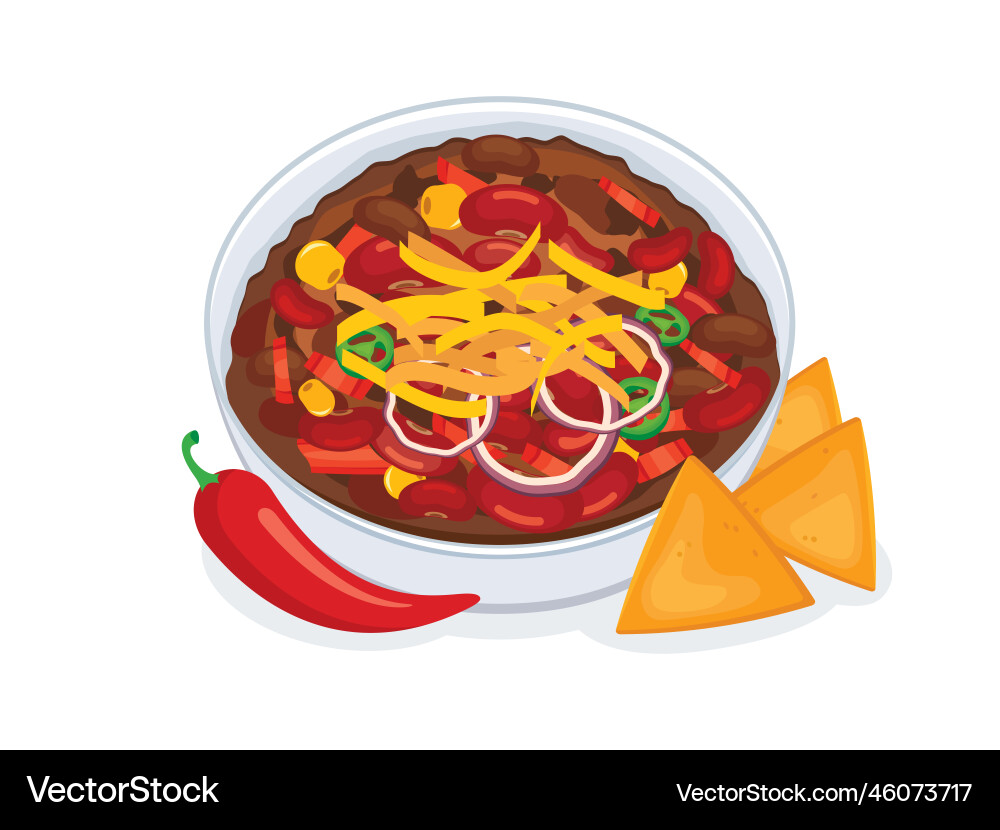 Chili con carne bowl icon Royalty Free Vector Image