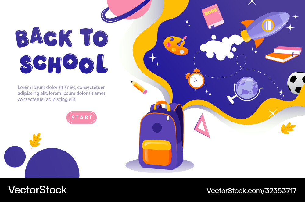 Concept back to school inscription Royalty Free Vector Image