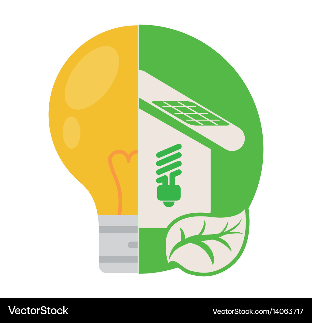 House energy ecology home Royalty Free Vector Image