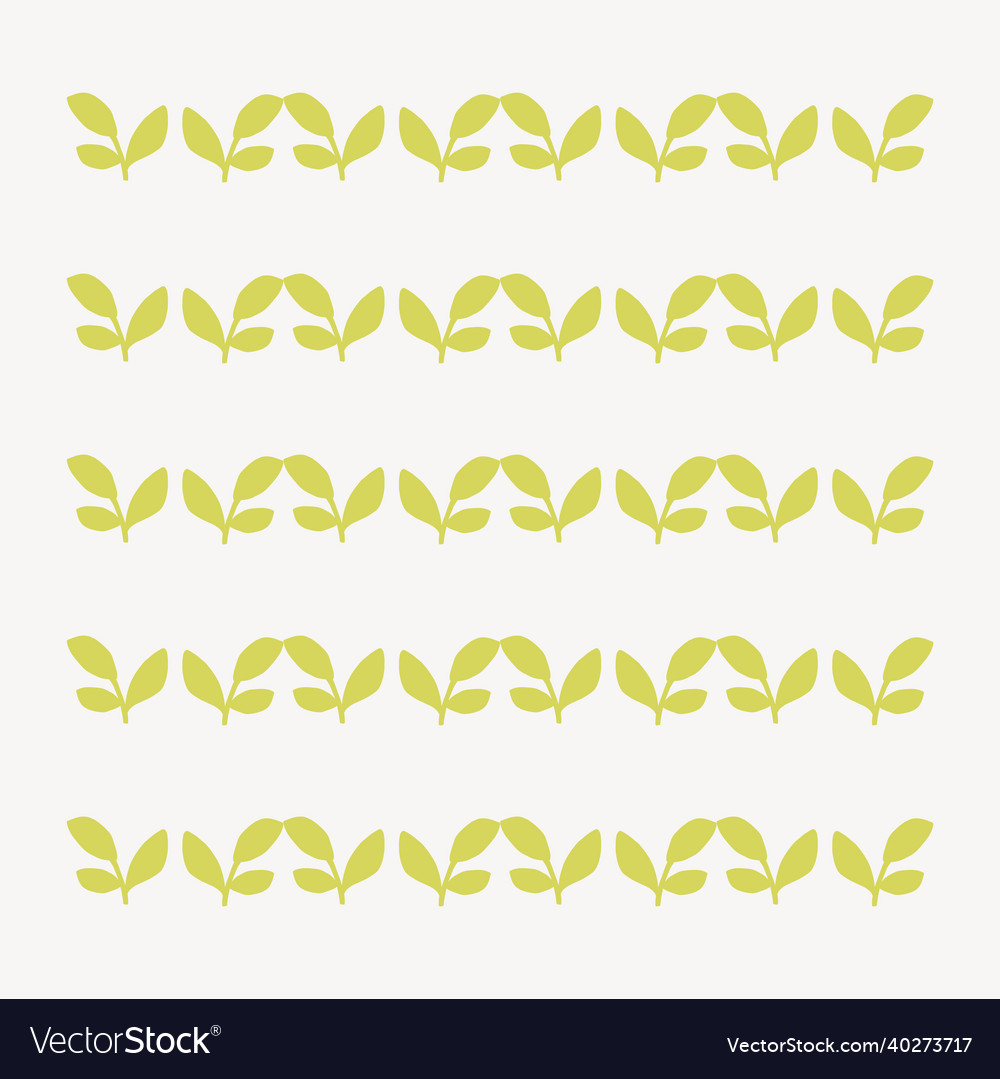 Leaf brush seamless pattern set Royalty Free Vector Image