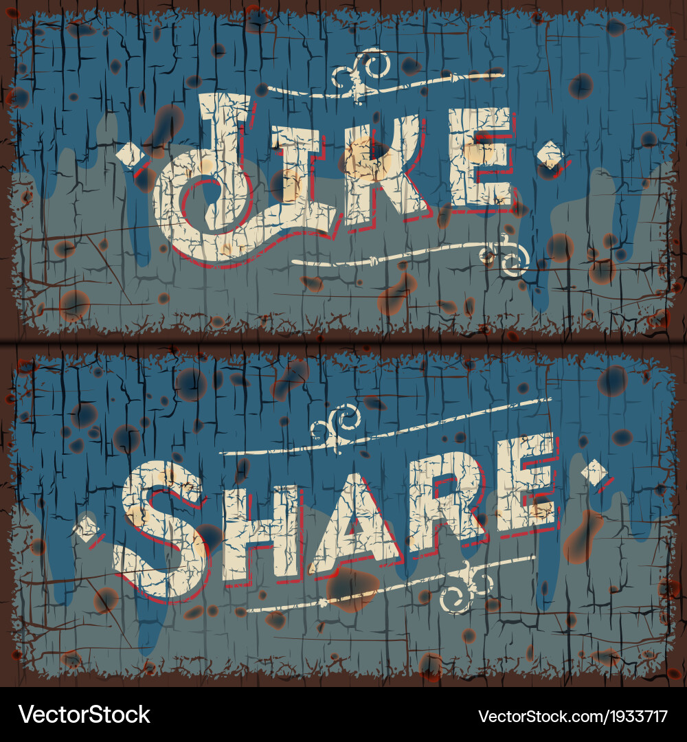Like share words - social media concept Royalty Free Vector