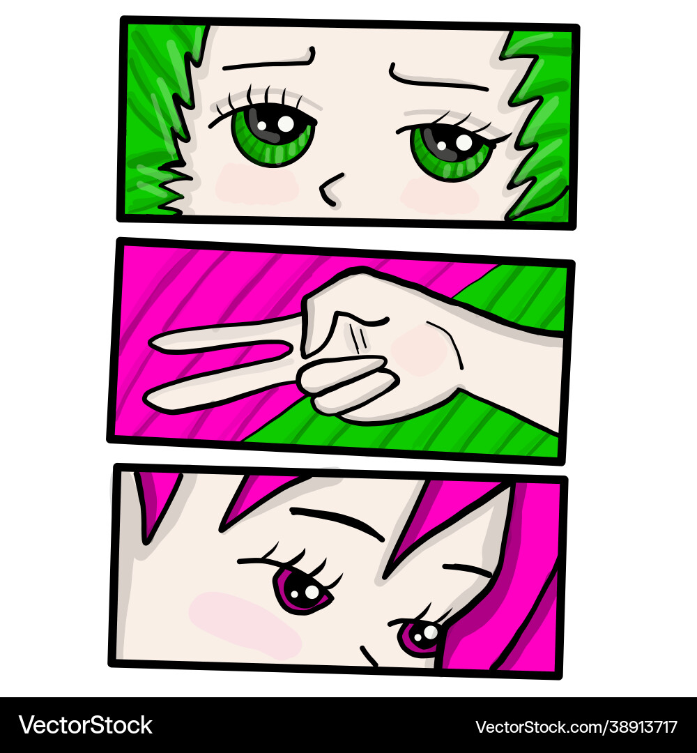 Manga style japanese Royalty Free Vector Image