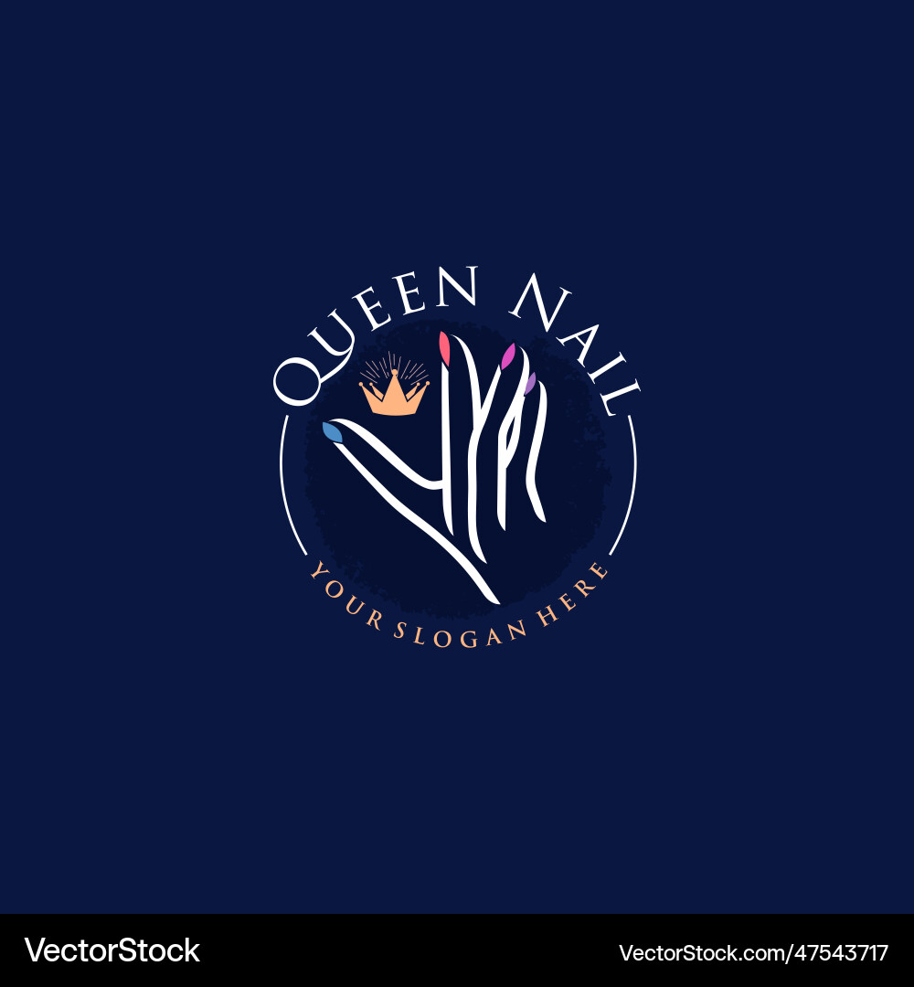 Nail logo design with fresh and unique idea Vector Image