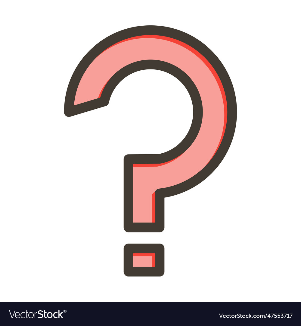Questions thick line filled colors for personal Vector Image
