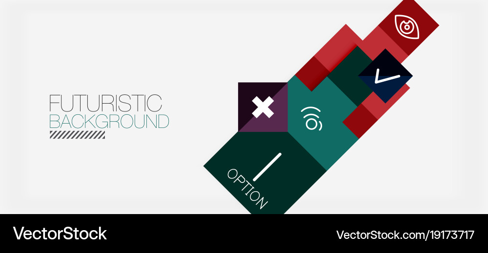 Square shapes banner design geometric abstract Vector Image