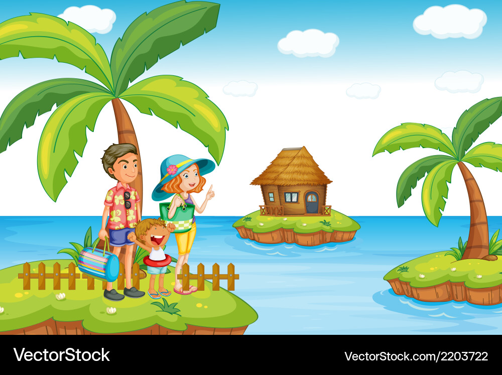 A family outing Royalty Free Vector Image - VectorStock