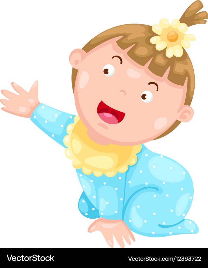 Baby girl Royalty Free Vector Image - VectorStock