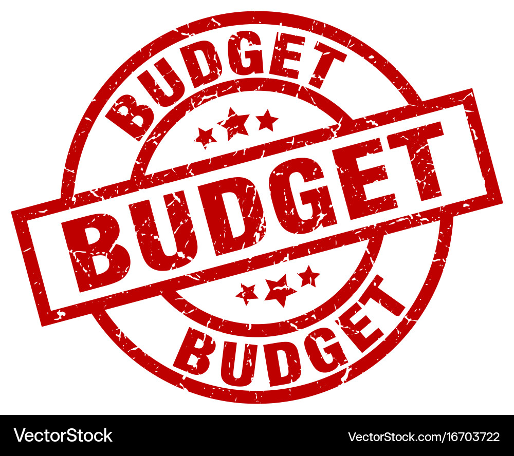 Budget round red grunge stamp Royalty Free Vector Image
