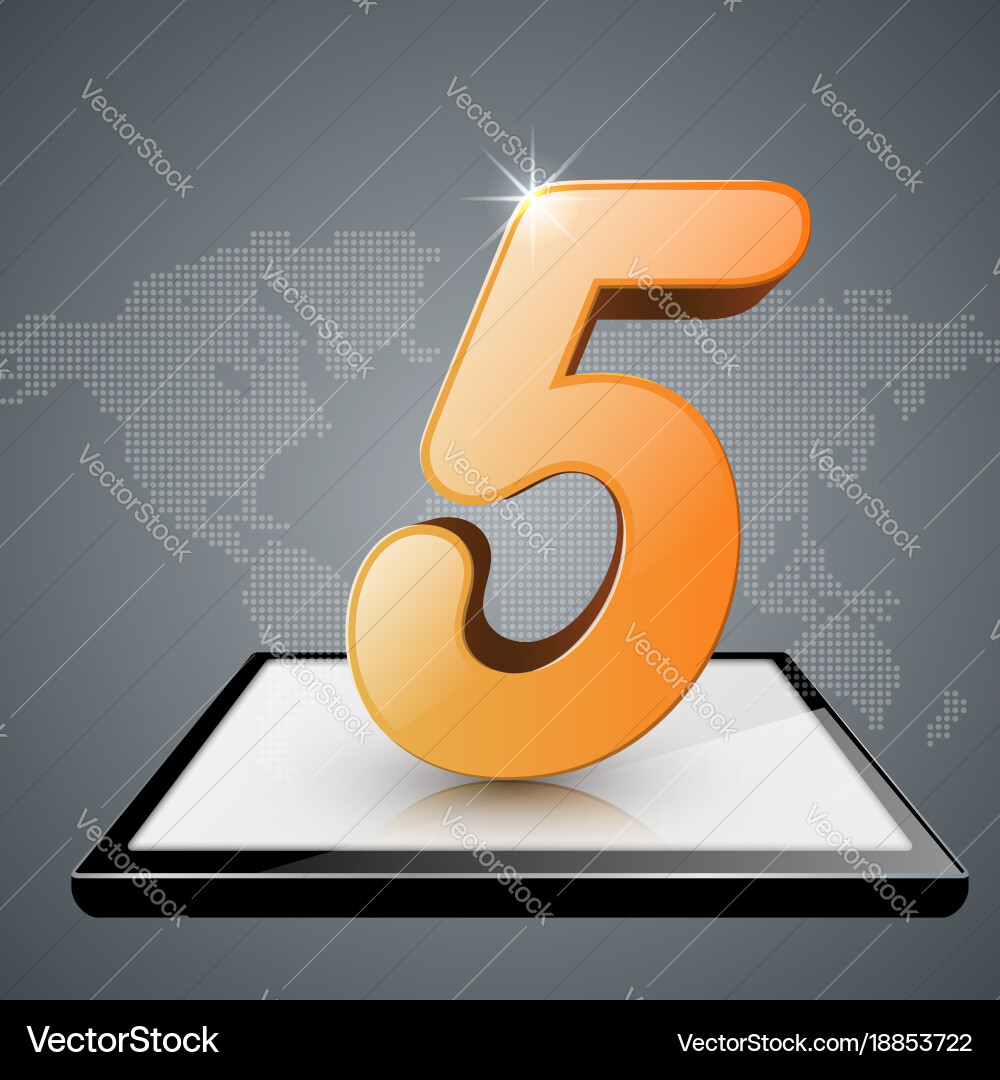 Business infographic number icon Royalty Free Vector Image