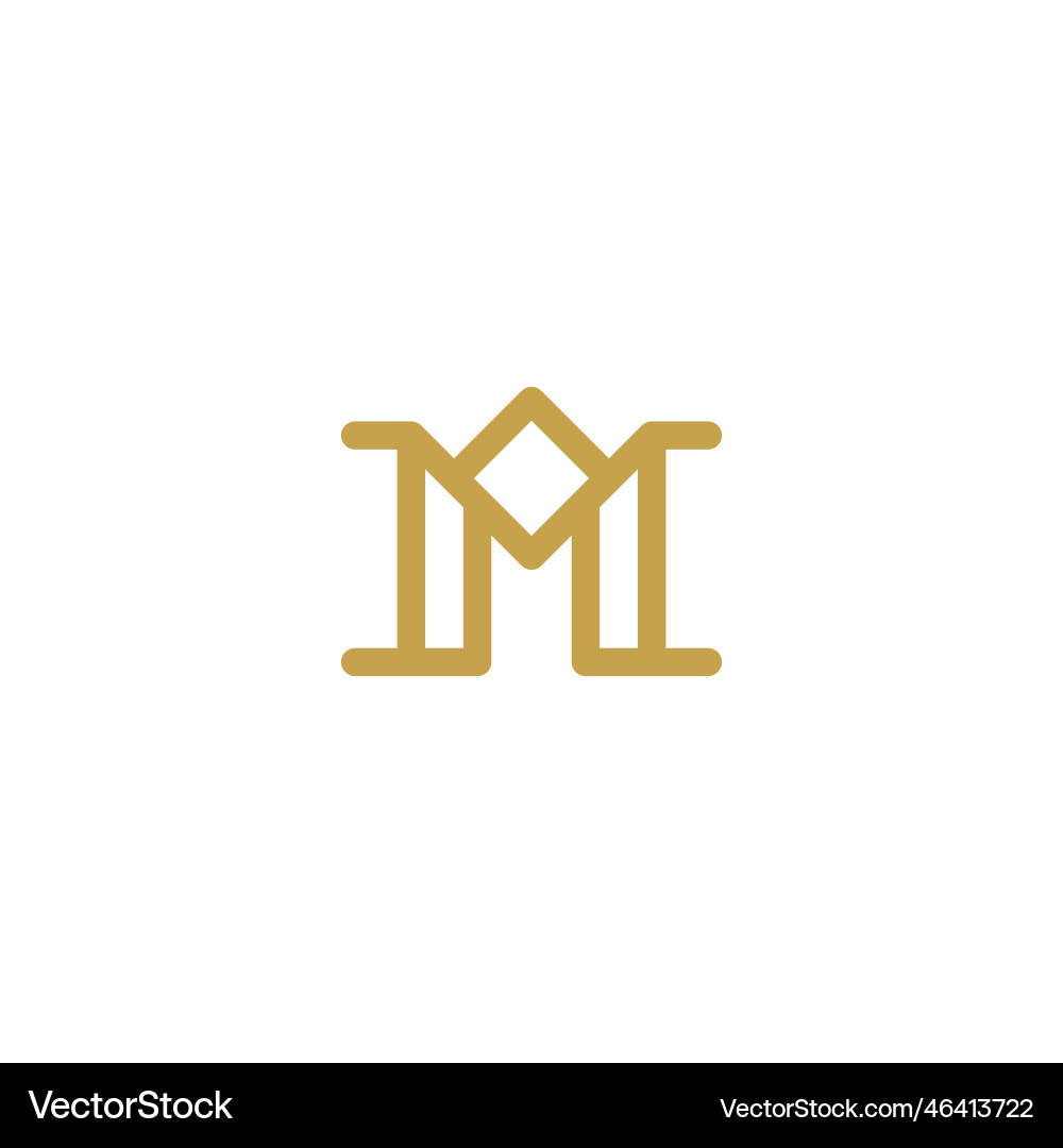 Creative and minimalist letter m logo design icon Vector Image