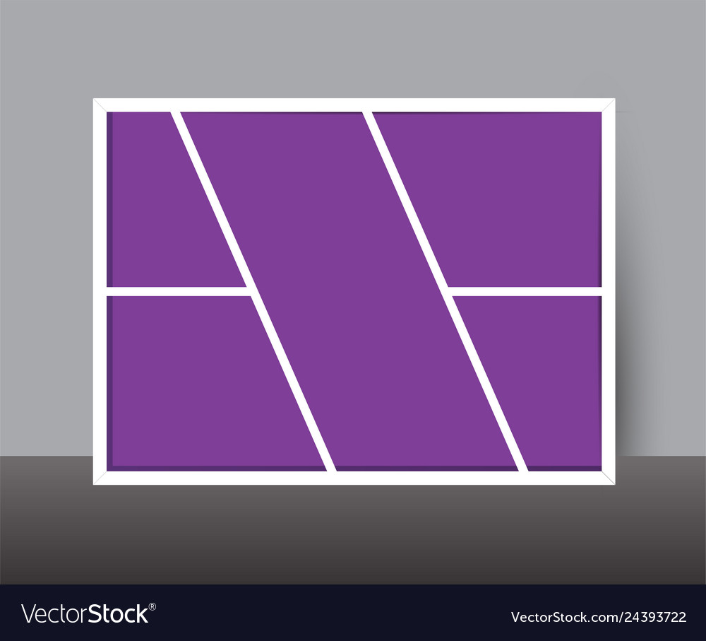 Horizontal collage layout template frames Vector Image