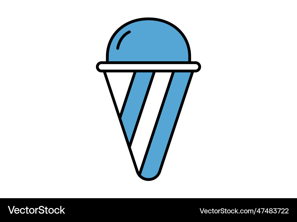 Ice cream icon two tone icon style design simple Vector Image