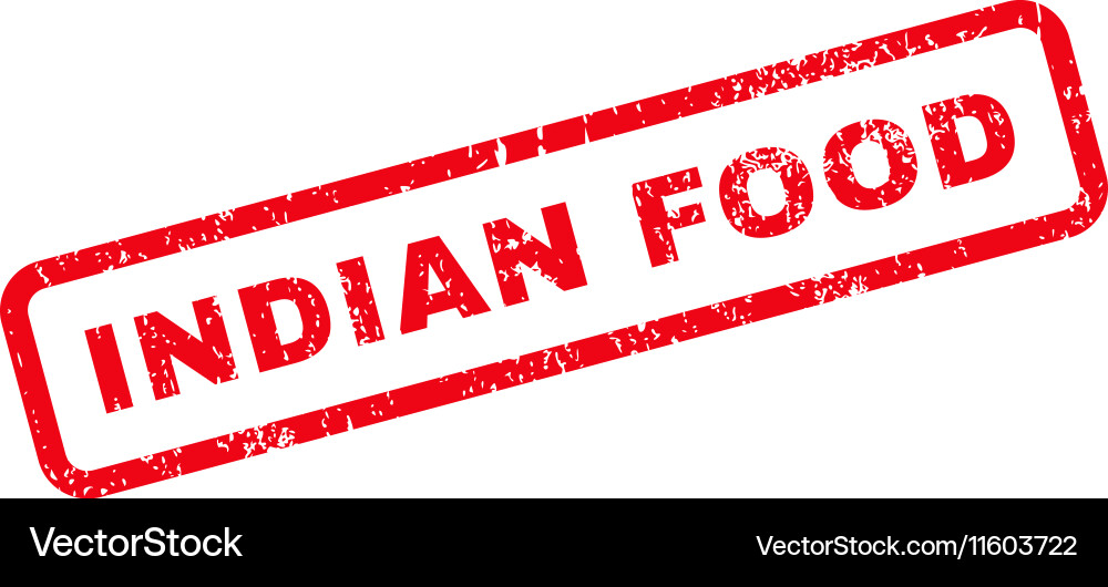 Indian food text rubber stamp Royalty Free Vector Image