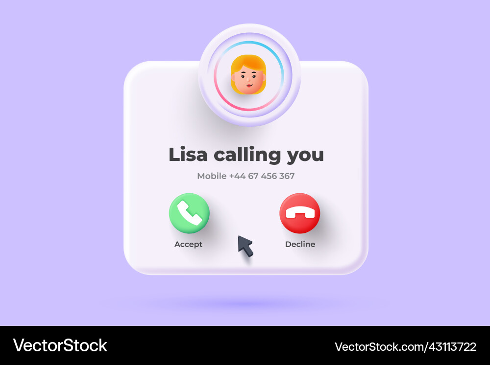Modern 3d of video call concept Royalty Free Vector Image