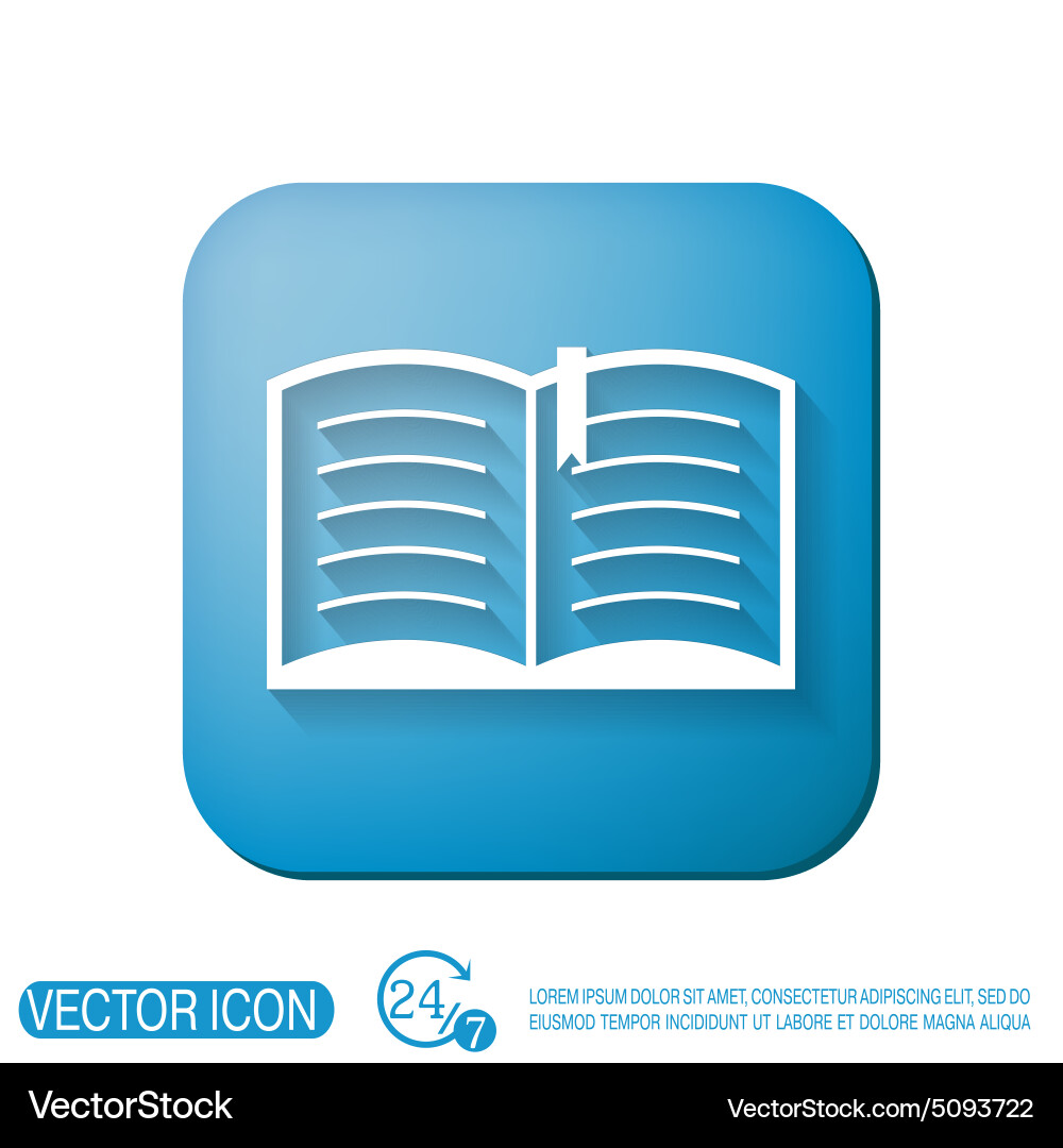 Open book education sign symbol icon book Vector Image