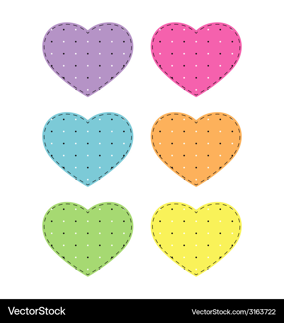Set of hearts Royalty Free Vector Image - VectorStock